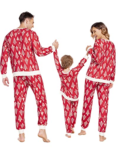 Ekouaer Matching Family Pajamas Set Christmas Pjs Holiday Sleepwear Sets Printed Long Sleeve Nightwear