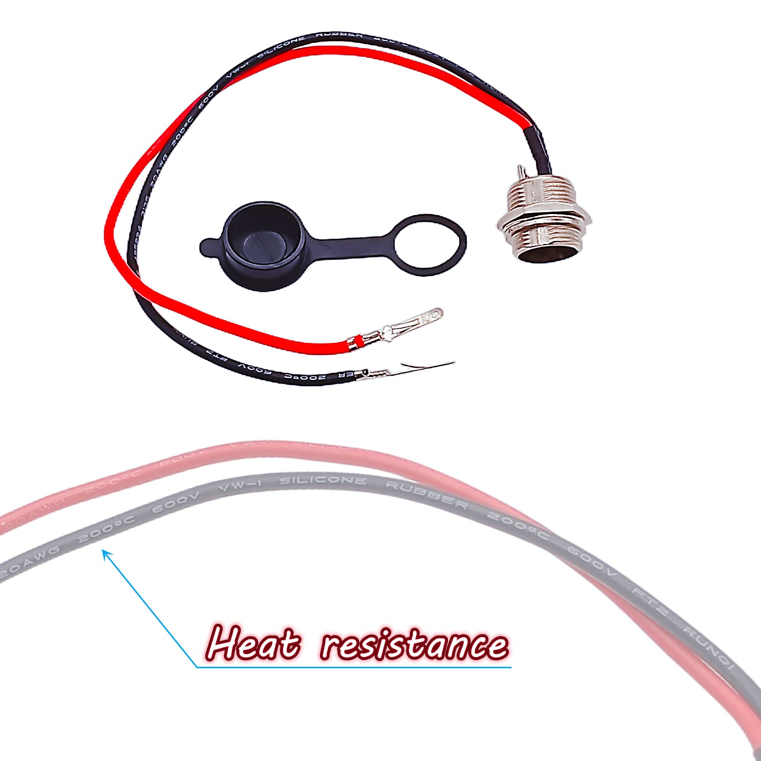 DIRELL 1Z 3 Prong Charging Jack for Razor Mx350 Electric Gas Scooter Charger Port-3 Pin 2 Wire Wire Connector Plug,Dirt Rock Gotrax Scooter Charger Port