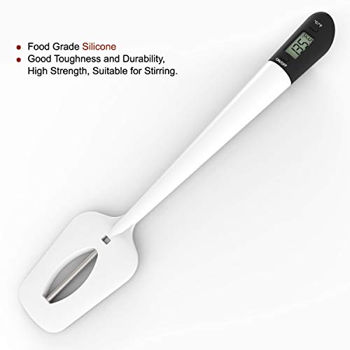 Efeng Digital Meat Thermometer Candy Thermometer Spatula with Pot Clip & 9" Probe β Fast Instant Read Digital Candy Thermometer Spatula for Chocolate Jam Meat, BPA Free Silicon Frying Kitchen aid