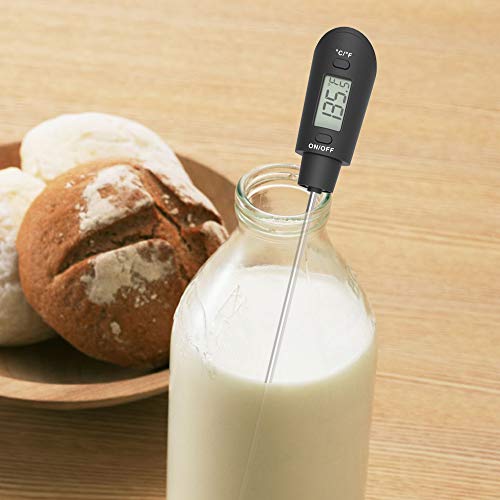 Efeng Digital Meat Thermometer Candy Thermometer Spatula with Pot Clip & 9" Probe β Fast Instant Read Digital Candy Thermometer Spatula for Chocolate Jam Meat, BPA Free Silicon Frying Kitchen aid
