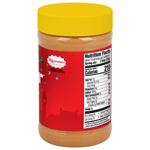 Peter Pan Crunchy Peanut Butter, Made with Roasted Peanuts, Great for Peanut Butter and Jelly Sandwiches and Peanut Butter Snacks, Gluten Free Peanut Butter, 16.3 OZ Jar (12 Count)