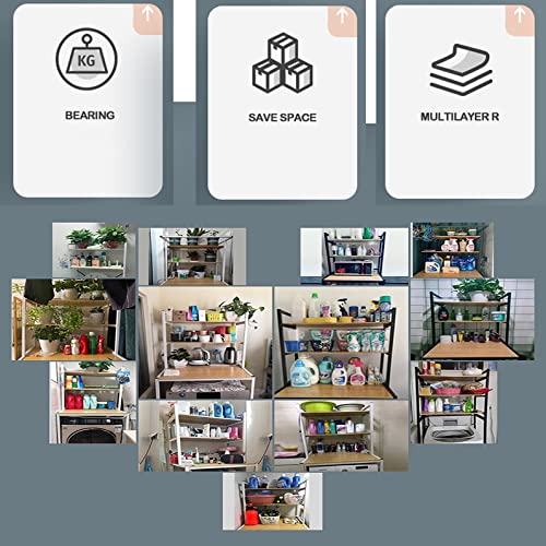 BKGDO Washer Storage Frames Floor Standing for Over Toilet,Bathroom Shelf,Multi-Purpose Washinghine Shelf,Washinghine Storage Rack Bathroom Organizer/White