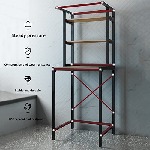 BKGDO Washer Storage Frames Floor Standing for Over Toilet,Bathroom Shelf,Multi-Purpose Washinghine Shelf,Washinghine Storage Rack Bathroom Organizer/White