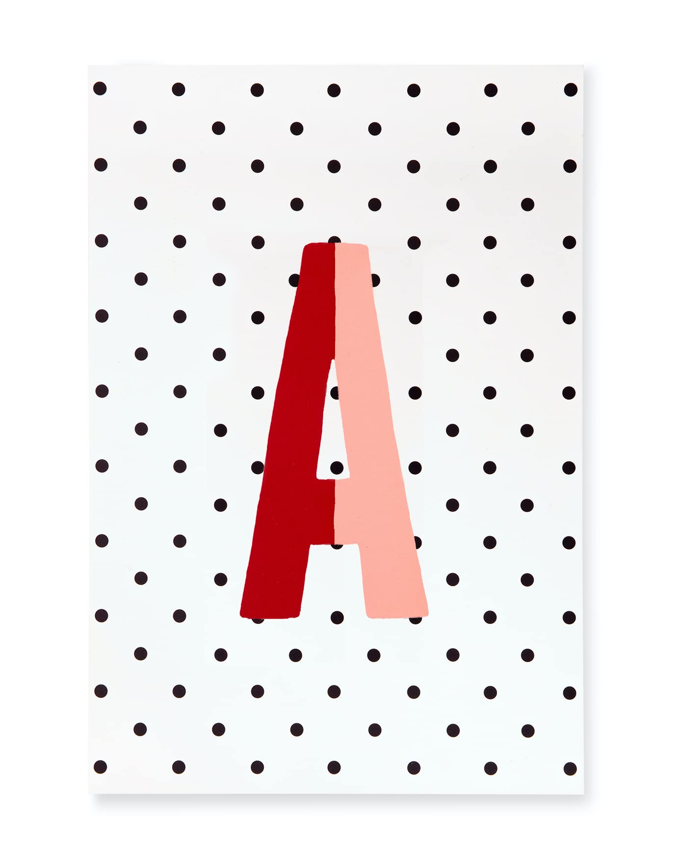 Kate Spade New York Initial Notepad, Paper Pad with 100 Blank Sheets, 7" x 4.75" Small Writing Pad for Desktop Notes, A (Pink)