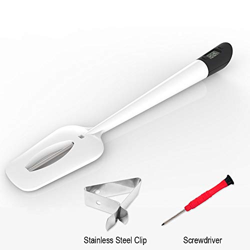 Efeng Digital Meat Thermometer Candy Thermometer Spatula with Pot Clip & 9" Probe β Fast Instant Read Digital Candy Thermometer Spatula for Chocolate Jam Meat, BPA Free Silicon Frying Kitchen aid