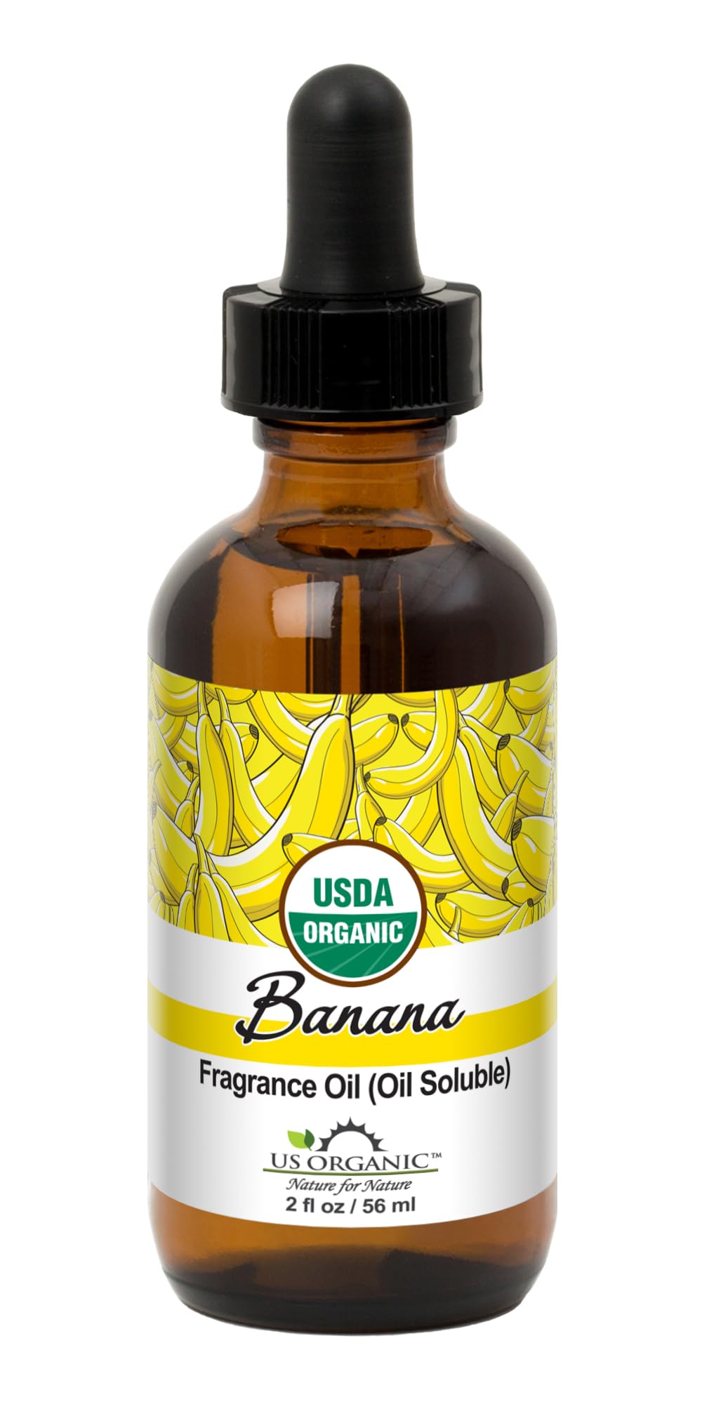 US Organic Banana Fragrance Oil_Oil Soluble_USDA Certified Organic_for Candle, Soap Making, Shampoo, Conditioner, Body Oil, Body Butter, Craft, DIY Projects, and Small Businesses_2 fl oz