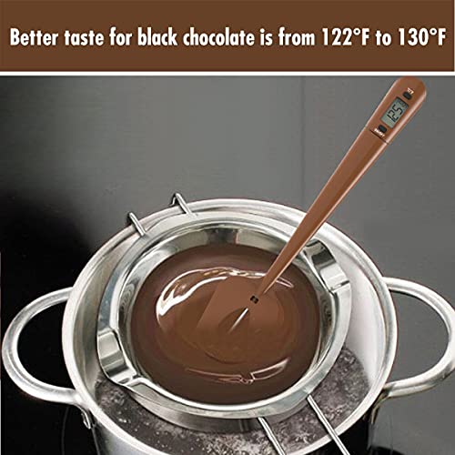 Efeng Digital Meat Thermometer Candy Thermometer Spatula with Pot Clip & 9" Probe β Fast Instant Read Digital Candy Thermometer Spatula for Chocolate Jam Meat, BPA Free Silicon Frying Kitchen aid