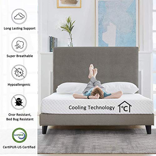 SOFTSEA 8 Inch Memory Foam Mattress Gel Infused, King Size Mattress in a Box