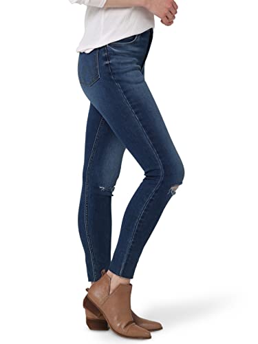 Wrangler Women's High Rise Unforgettable Skinny Jean, Medium Wash, 14