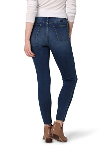 Wrangler Women's High Rise Unforgettable Skinny Jean, Medium Wash, 14