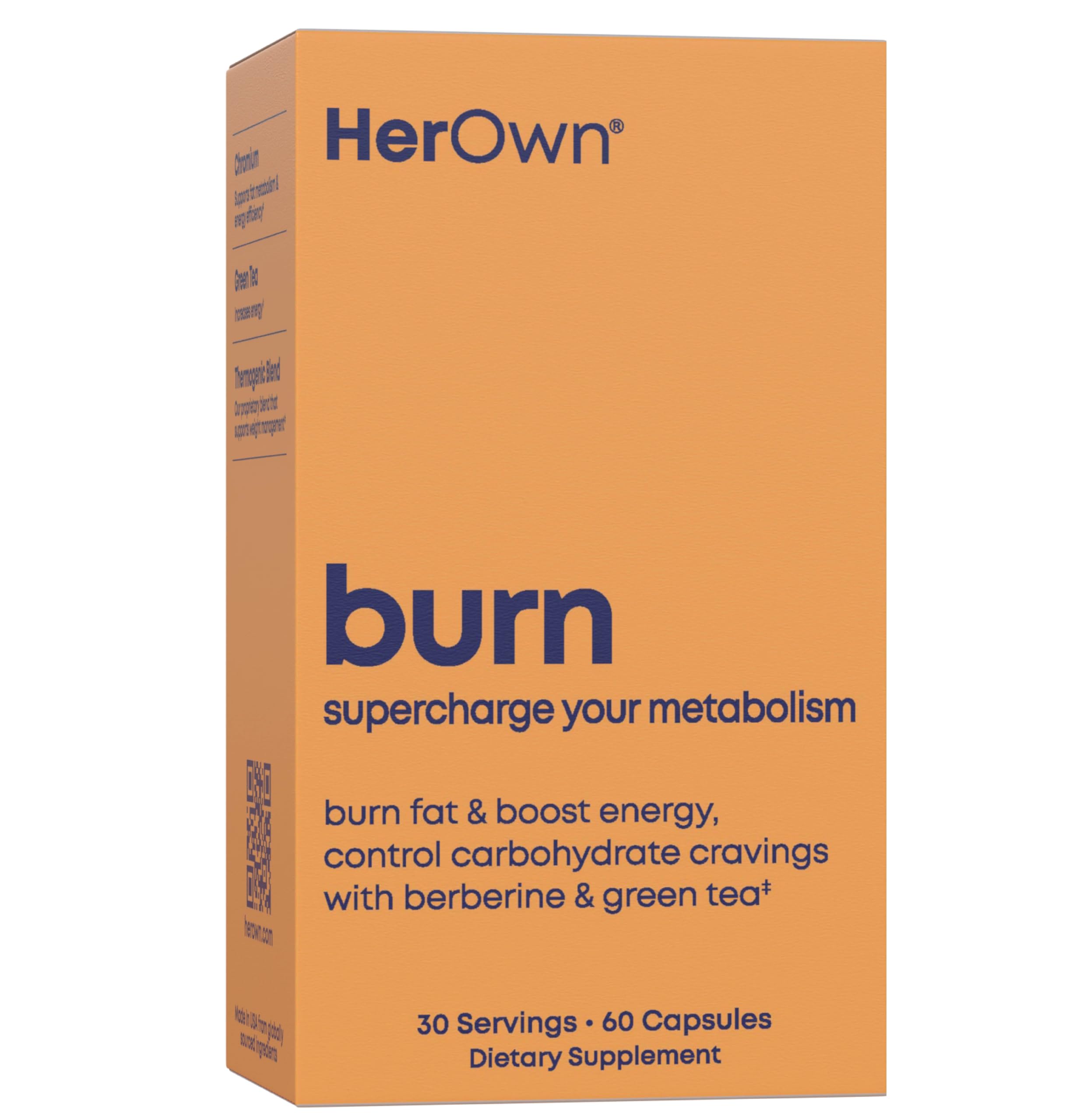 her own Boost, Helps Boost Energy, Supports Metabolism, Proprietary Thermogenic Blend, Green Tea Leaf Extract, Gluten and Soy Free, Vegan, 60 Capsules, 30 Servings, Small, Multi