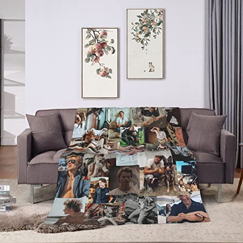 Rudy Pankow As Jj Throw Blanket Soft and Comfortable Warm Beach Blanket Picnic Blanket Fleece Blankets for Sofa Offiece Bed Car Camp Couch for Adults Kids 50"X40"