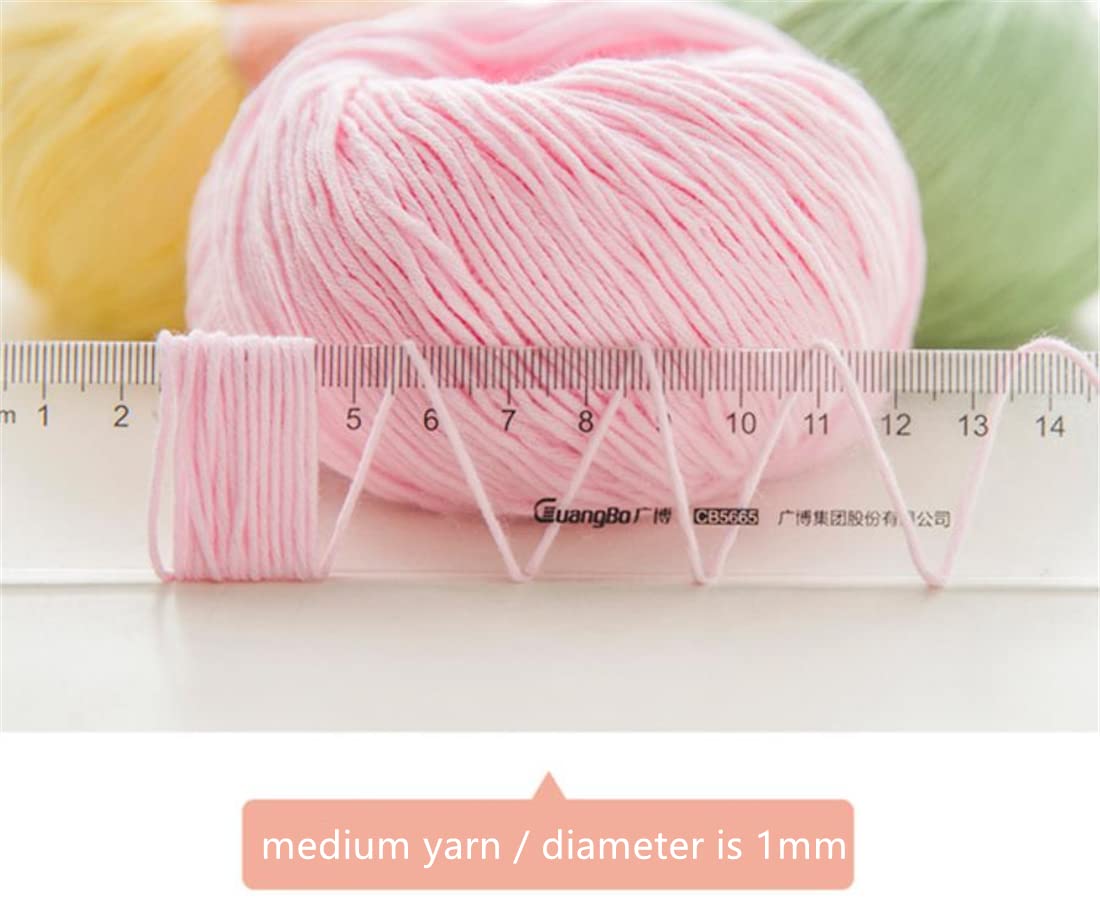 2 Balls Knitting and Crochet Yarn Soft Touch & Comfortable for Baby Cotton Yarn for Knitting DIY Scarf Sweater Little Doll Thread Yarn 17-Blue