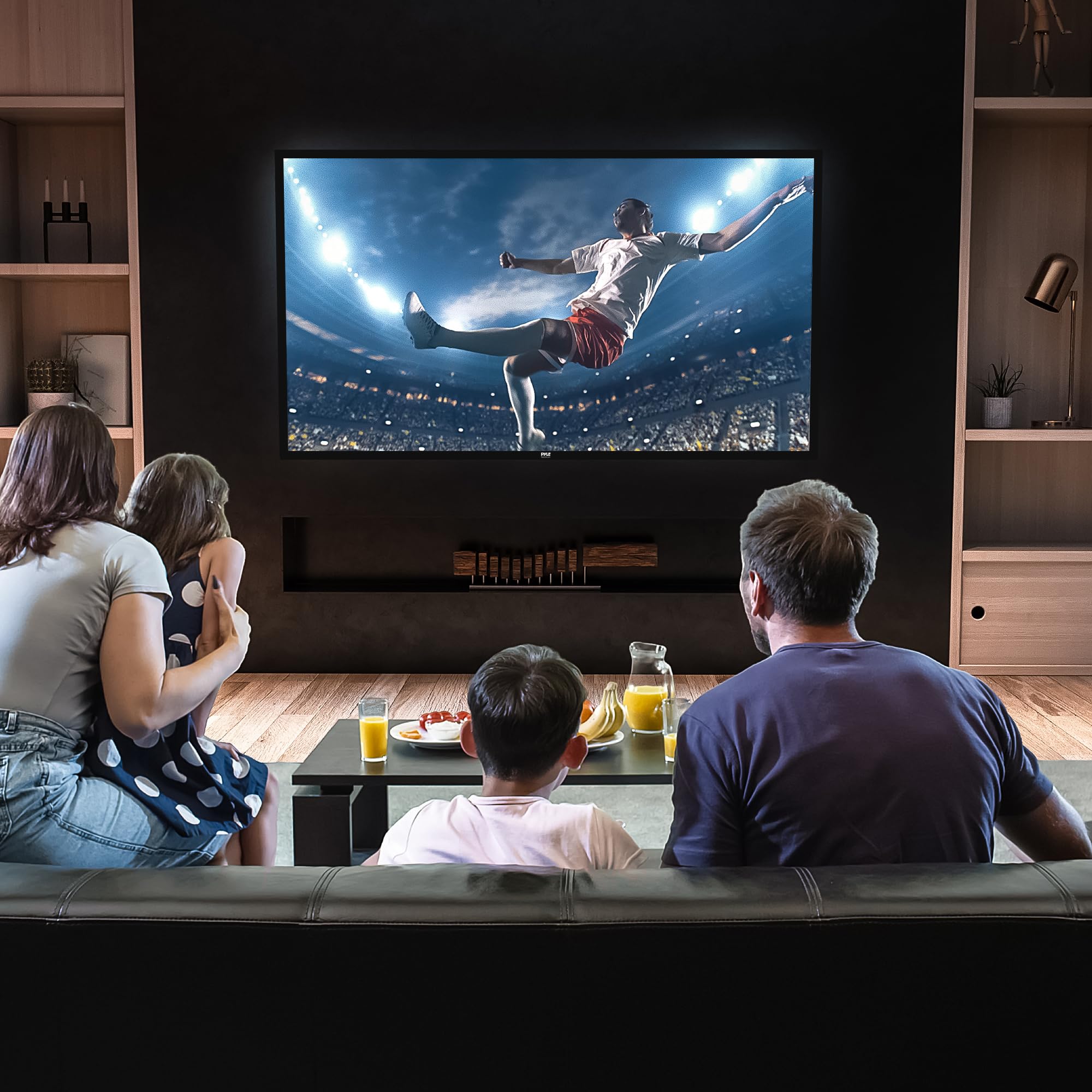 Pyle 55" 2160p UHD Smart TV - Flat Screen Monitor HD DLED Digital/Analog Television w/Built-in WebOS Hub Operating System, HDMI, USB, AV, Full Range Stereo Speaker, Wall Mount, Includes Remote Control