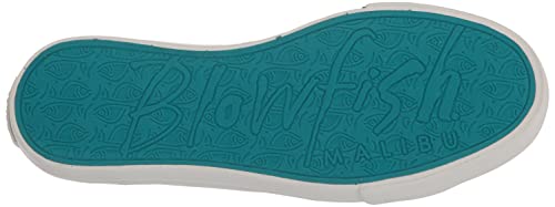 Blowfish Malibu Women's Sadie Sneaker, White Smoked 16oz Canvas, 7.5M