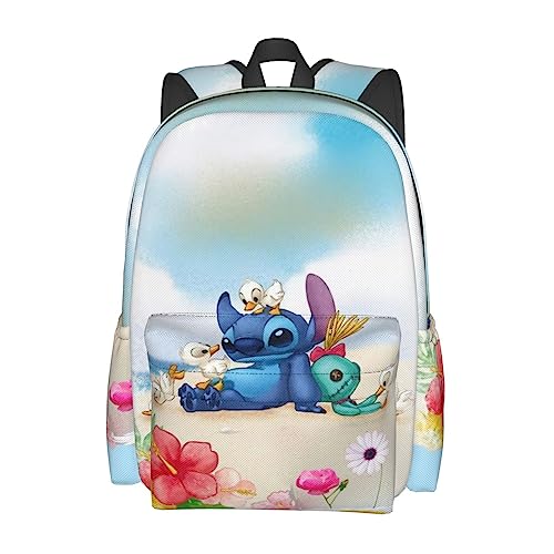 ISUNIET Travel Backpack, Notebook Laptop Bags For Men Women Weekend Outings Trip Book Bag Travel Hiking Camping Work Cartoon Cute Black 39