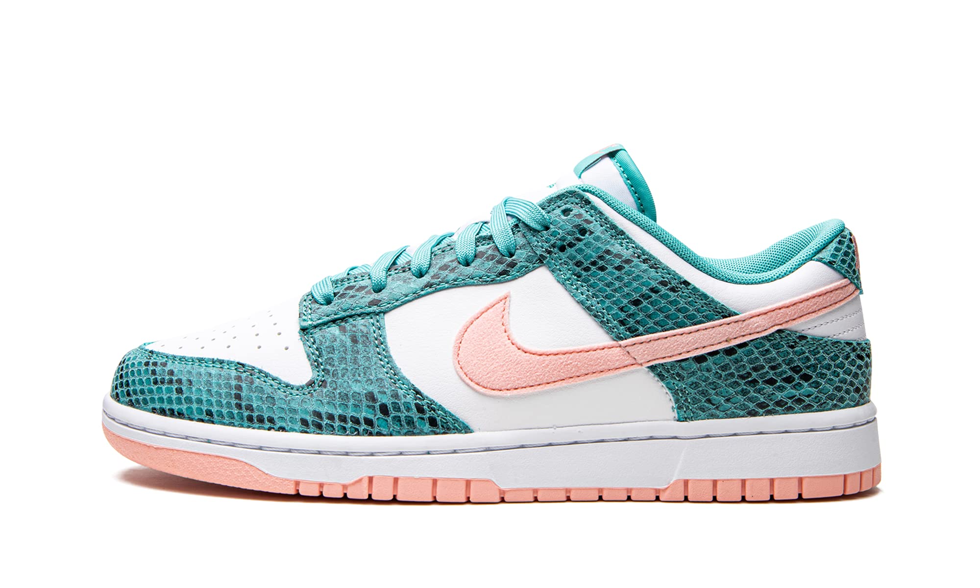 Nike Mens Dunk Low DR8577 300 Snakeskin Washed Teal Bleached Coral - Size 10.5