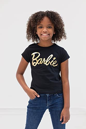 Barbie Toddler Girls Graphic T-Shirt Black/Gold 4T