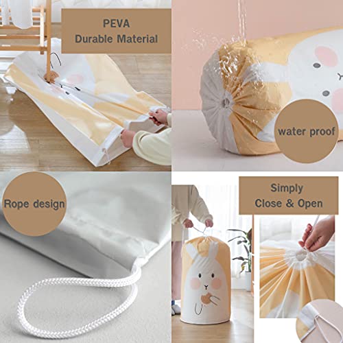 Wealthy888 Multifunction Large PEVA Blanket Storage and Organizer Bags, Folding with strap, Water and Dust Proof, Also Suitable for Comforters, Bedding, Pillow, Doll, Children Toy and Books (32.7β x 18.5β) (Green)