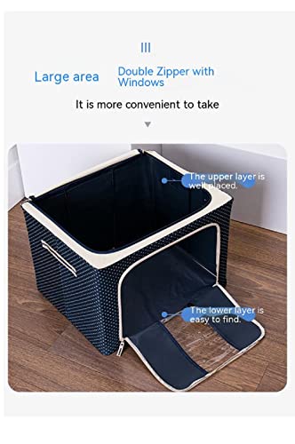 KUMGEBH 72L Large Storage Bags Organizer Container, Clear Window Organizer Box Can Store Clothes Storage Bins