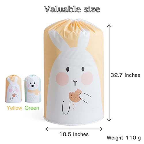 Wealthy888 Multifunction Large PEVA Blanket Storage and Organizer Bags, Folding with strap, Water and Dust Proof, Also Suitable for Comforters, Bedding, Pillow, Doll, Children Toy and Books (32.7β x 18.5β) (Green)