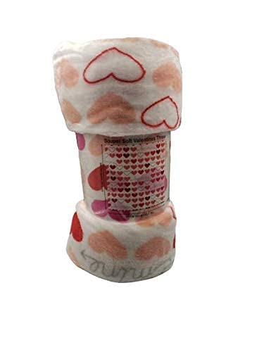 Décor&More Amor Eterno Be Mine Love Collection Valentine's Day Heart Ultra Plush Throw Blanket (50" x 60") - Be Mine