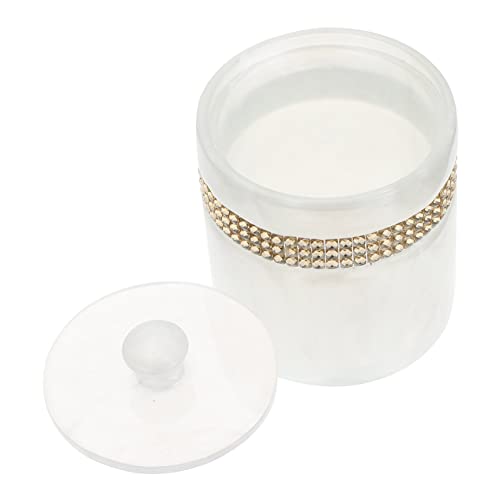 Cabilock Resin Swab Box Toothpick Dispenser Bathroom Canisters Household Cotton Swabs Holder Containers with Lids Office Pen Organizer Home Toothpick Holder Candy Jars with Lids Candy Dish