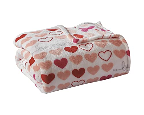 Décor&More Amor Eterno Be Mine Love Collection Valentine's Day Heart Ultra Plush Throw Blanket (50" x 60") - Be Mine