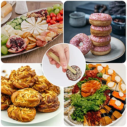 LUTER 20pcs Wooden Tongs Disposable Cooking Utensils Mini Bamboo Tongs Natural Toast Tongs for Cooking