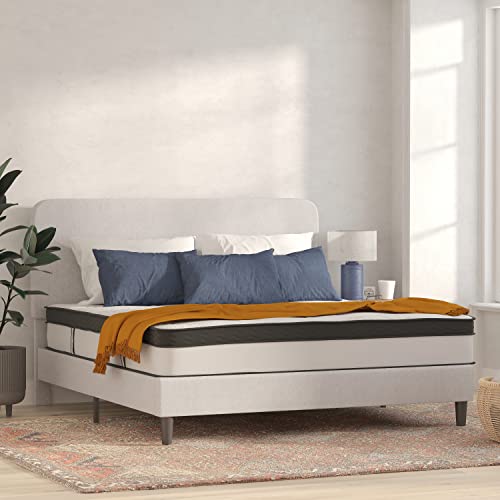 BizChair 12 Inch CertiPUR-US Certified Memory Foam Pocket Spring Mattress, King Mattress in a Box