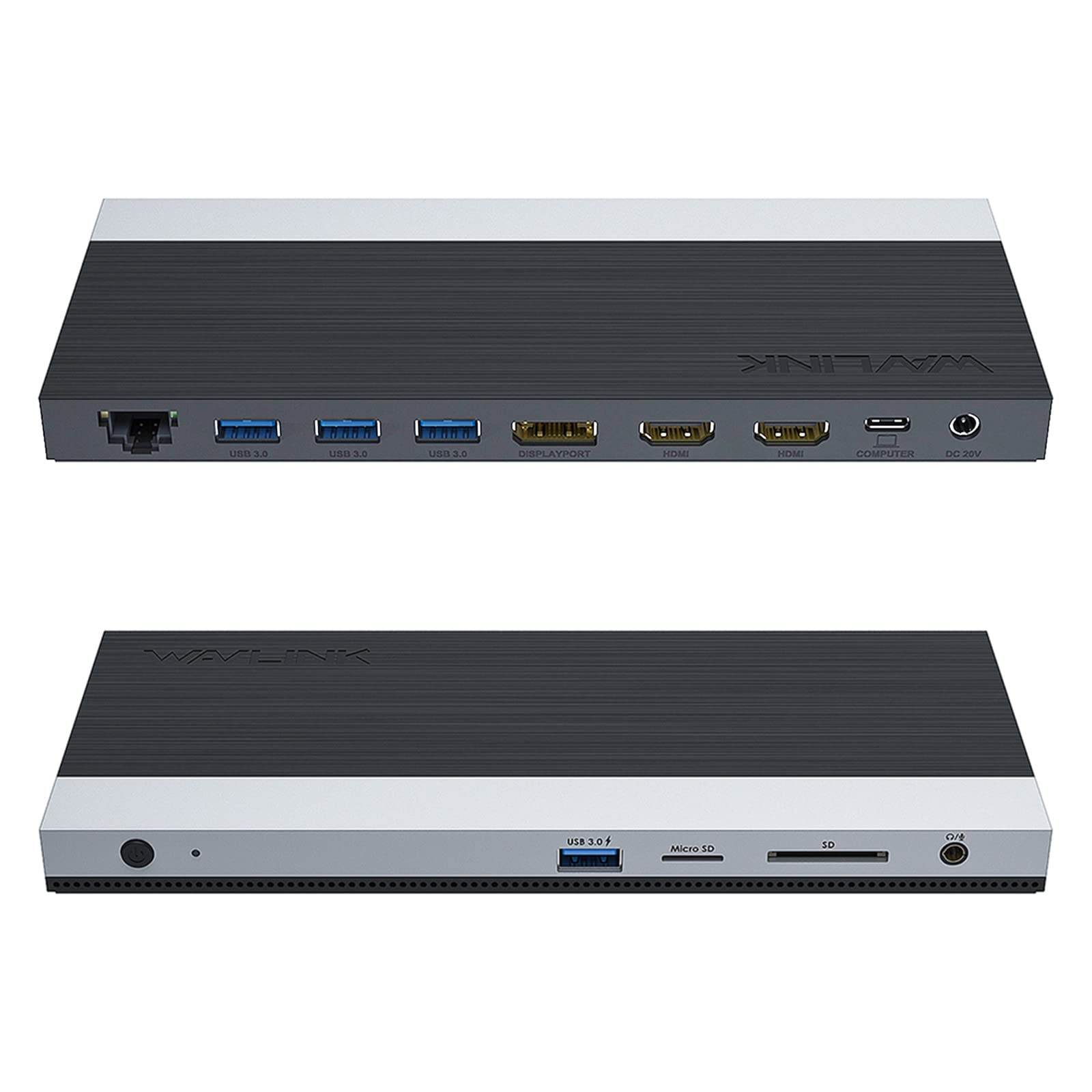 WAVLINK USB C Docking Station 4K Triple Display (2 HDMI + 1 Displayport) with 100W PC Charging, Gigabit Ethernet, 4 USB 3.0, SD/TF Card Slot, Audio, for Dell HP MacBook Lenovo and Other USB C Laptops