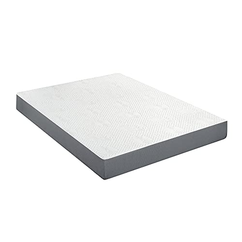 PrimaSleep 8 Inch Gel Infused Superior high-Density Memory Foam Mattress, CertiPUR-US® Certified, Gray, Queen