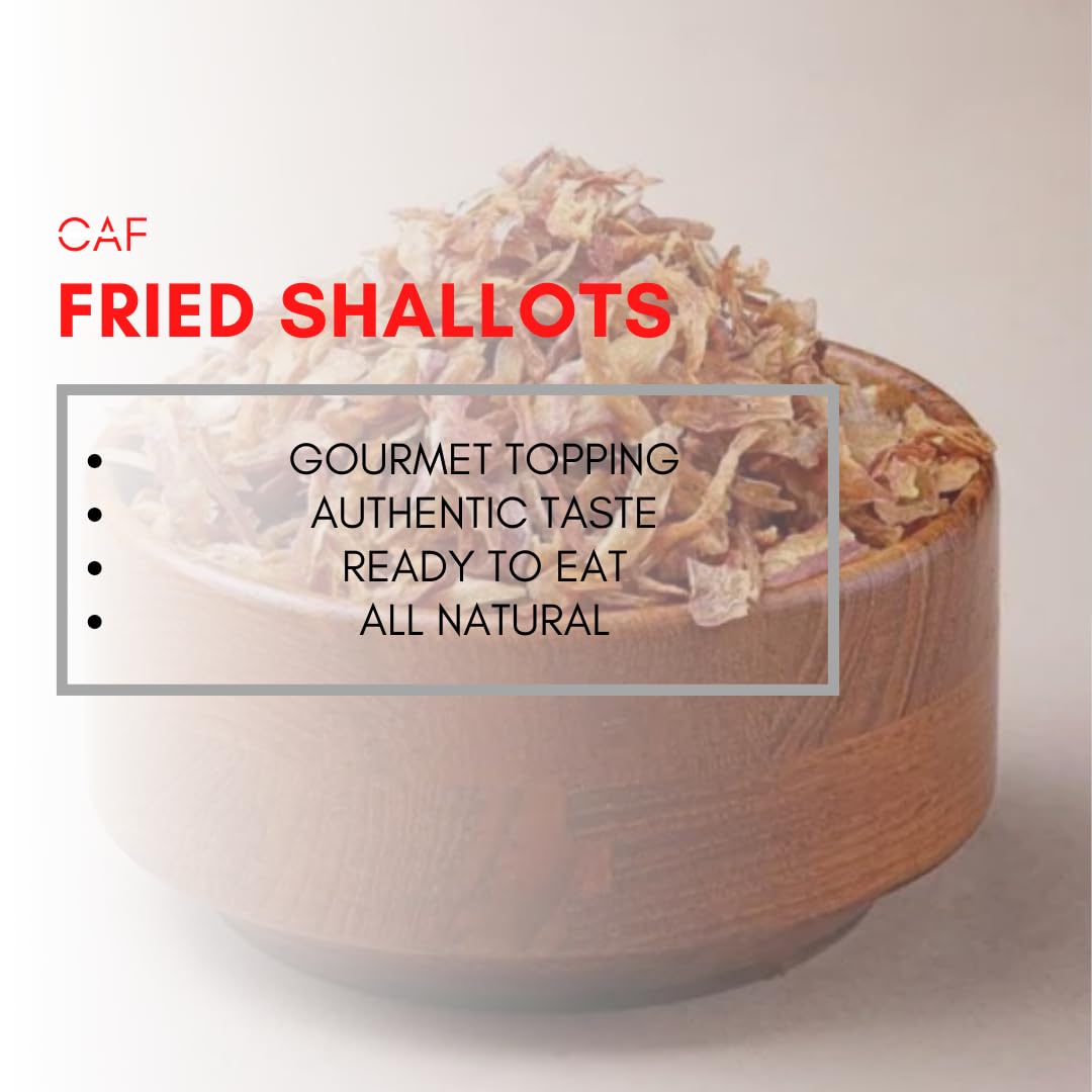 Dried Shallots, Crispy Onions, Dried Red Onions, Dried Shallot, 16 oz (1 pack), Dehydrated Red Onion, Dehydrated Shallots, CAF Dried Shallot, CAF Dried Red Onion