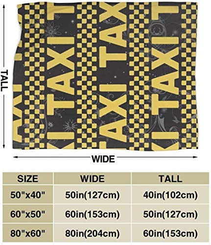 Fleece Blanket Taxi Driver Cab Throw Blanket Warm Cozy Ultra Printed Fleece Blankets for Bed Sofa Couch