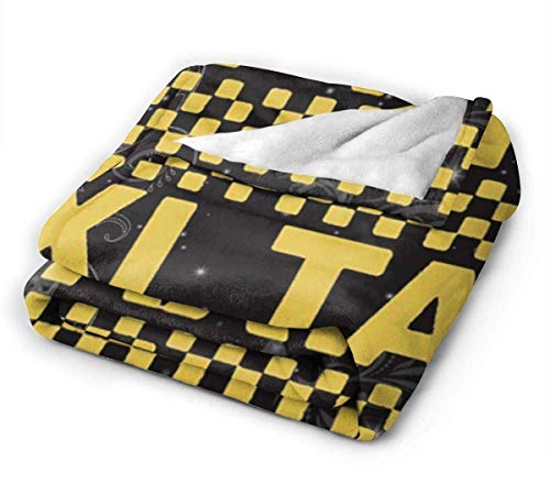 Fleece Blanket Taxi Driver Cab Throw Blanket Warm Cozy Ultra Printed Fleece Blankets for Bed Sofa Couch