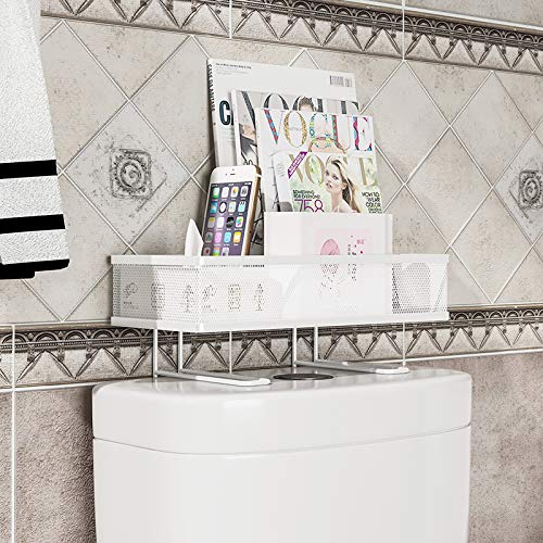 Holoxin Over The Toilet Storage Shelf for Bathroom Organization Space Saver Organizer Rack White