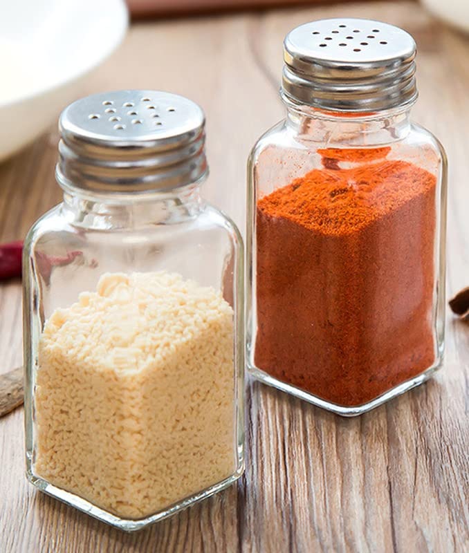 2 PCS Condiment Bottles Salt Shaker Seasoning Organizer Salt And Pepper Shakers Salt Container Kitchen Bottle Canister Set
