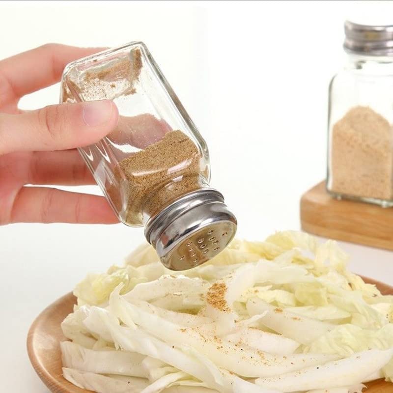 2 PCS Condiment Bottles Salt Shaker Seasoning Organizer Salt And Pepper Shakers Salt Container Kitchen Bottle Canister Set
