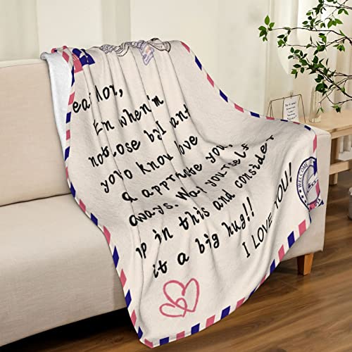 TUDSFV Gifts for Mom Blanket, Mother's Day Soft & Warm & Comfortable, I Love You Mom Blanket, for mom, Flannel Material Throw Blanket 50 x 60 Inch