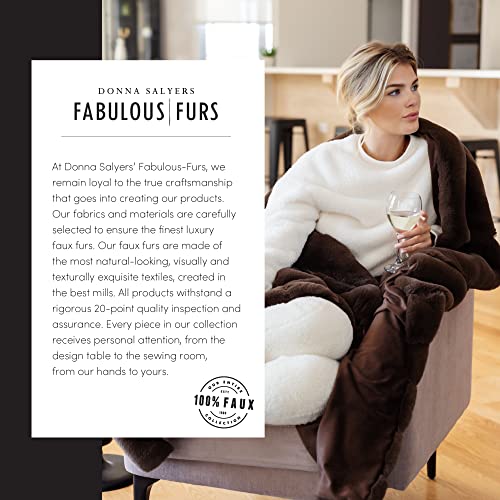 Fabulous-Furs Donna Salyers Couture Mink Faux-Fur Throw Blanket, Soft Blanket, 60x72 in, Graphite