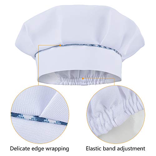 SUNLAND Kids Apron And Hat Set Children Chef Apron For Cooking Baking Painting White(S:3-6 Years)¡