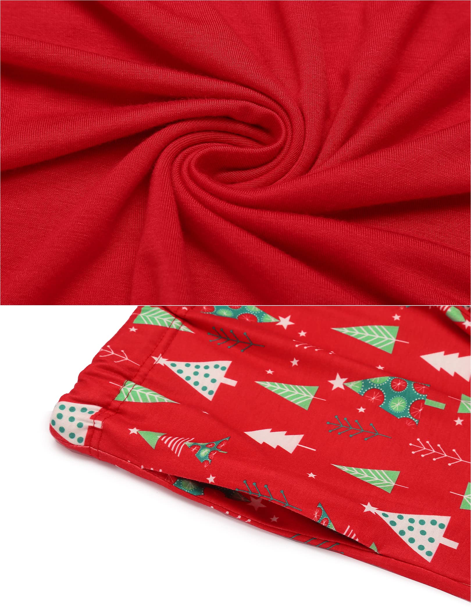 Ekouaer Women's Nursing Pjs Long Sleeve Maternity Pajamas Set X-Mas Pregnancy Breastfeeding Sleepwear Loungewear Christmas Red S