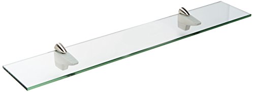 Spancraft Glass Falcon Glass Shelf, Brushed Steel, 6 x 36