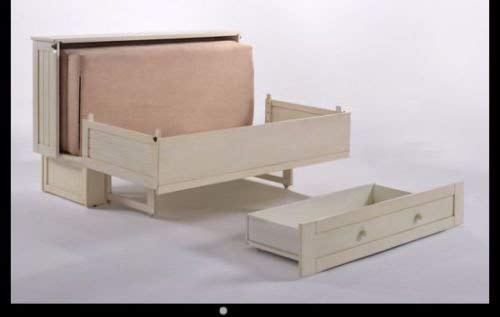 Night & Day Furniture Daisy Murphy Cabinet Memory Gel Foam Tri Fold Mattress, Queen, Butter Cream