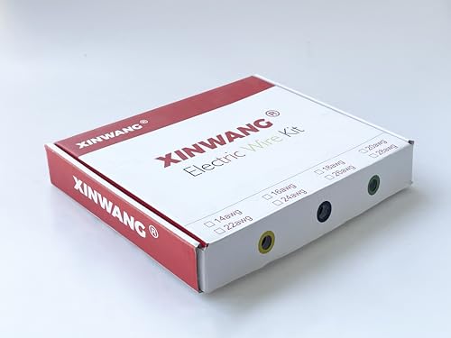 Electrical Wire,18 Gauge Wire,18 awg Wire-XINWANG 18 Gauge Stranded Tinned Copper Wire with PVC Insulation((OD:2.0 mm) 6 Colors,20ft Each, Hook Up Wire Kit