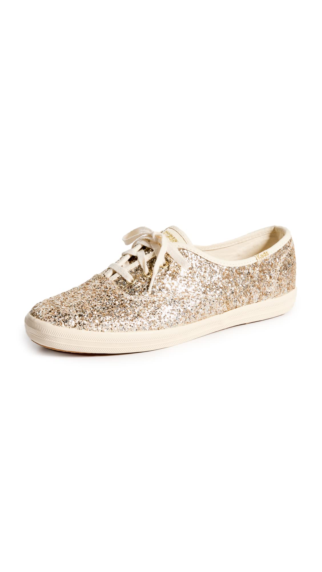 Keds Women's Champion Glitter Sneaker, Gold, 8.5