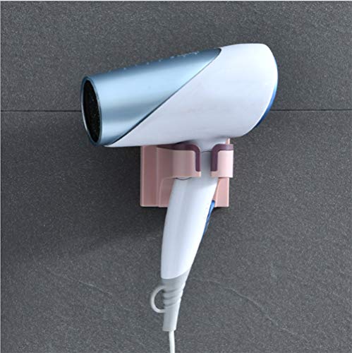 AKOAK 3 Pcs Hair Dryer Holder Stainless Steel Wall Mounted Hair Care Tool Holder Waterproof and Perforation-Free Bathroom Storage Rack