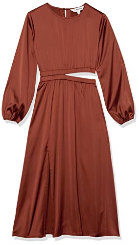 The Drop Women's Jacob Long Sleeve Cut Out Midi Dress, Tortoise Shell, XXL, Plus Size