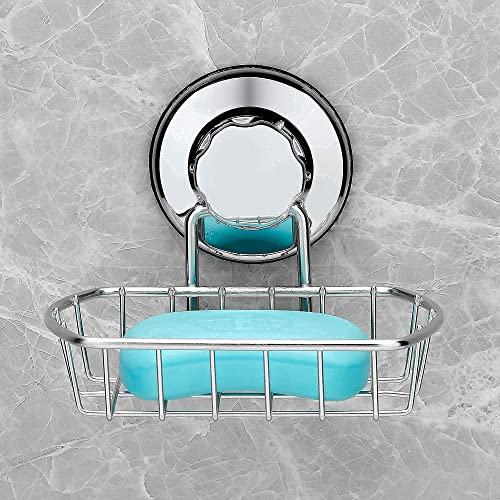 iPEGTOP Suction Cup Deep Shower Caddy Bath Wall Shelf & Soap Dish for Large Shampoo Shower Gel Holder Bathroom Storage