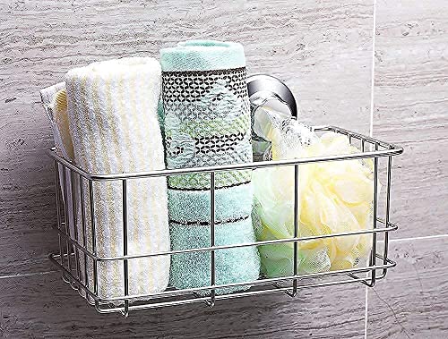 iPEGTOP Suction Cup Deep Shower Caddy Bath Wall Shelf & Soap Dish for Large Shampoo Shower Gel Holder Bathroom Storage
